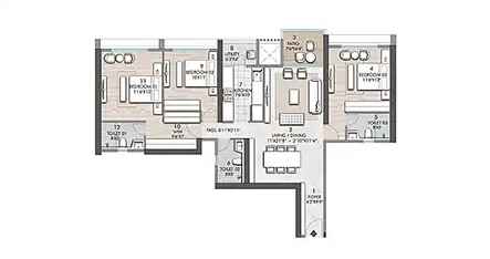 Rustomjee Verdant Vistas 3 & 4 BHK Flats in Majiwada, Thane | Price ...